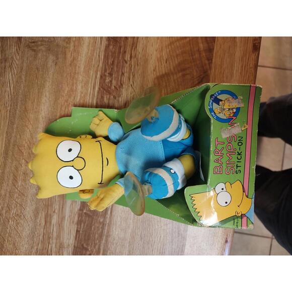 Other | Vintage Bart Simpson Stickon Plush Toy | Poshmark
